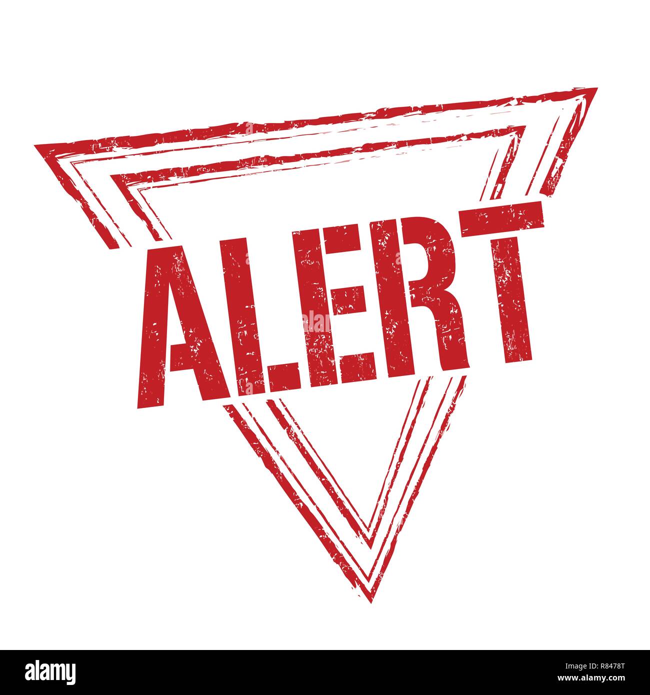 Alert sign or stamp on white background, vector illustration Stock ...