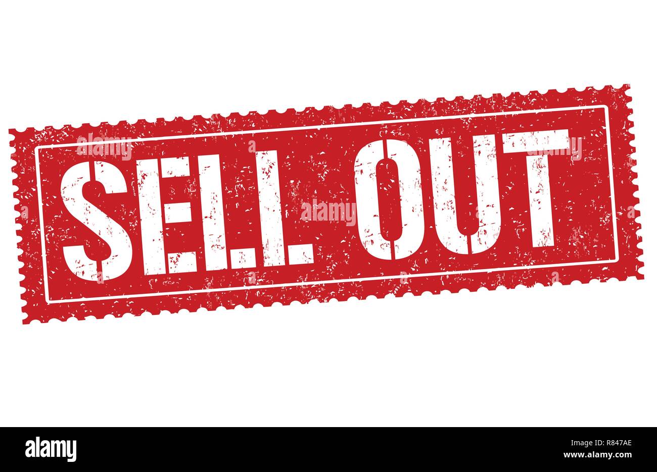 Sell out sign or stamp on white background, vector illustration Stock ...