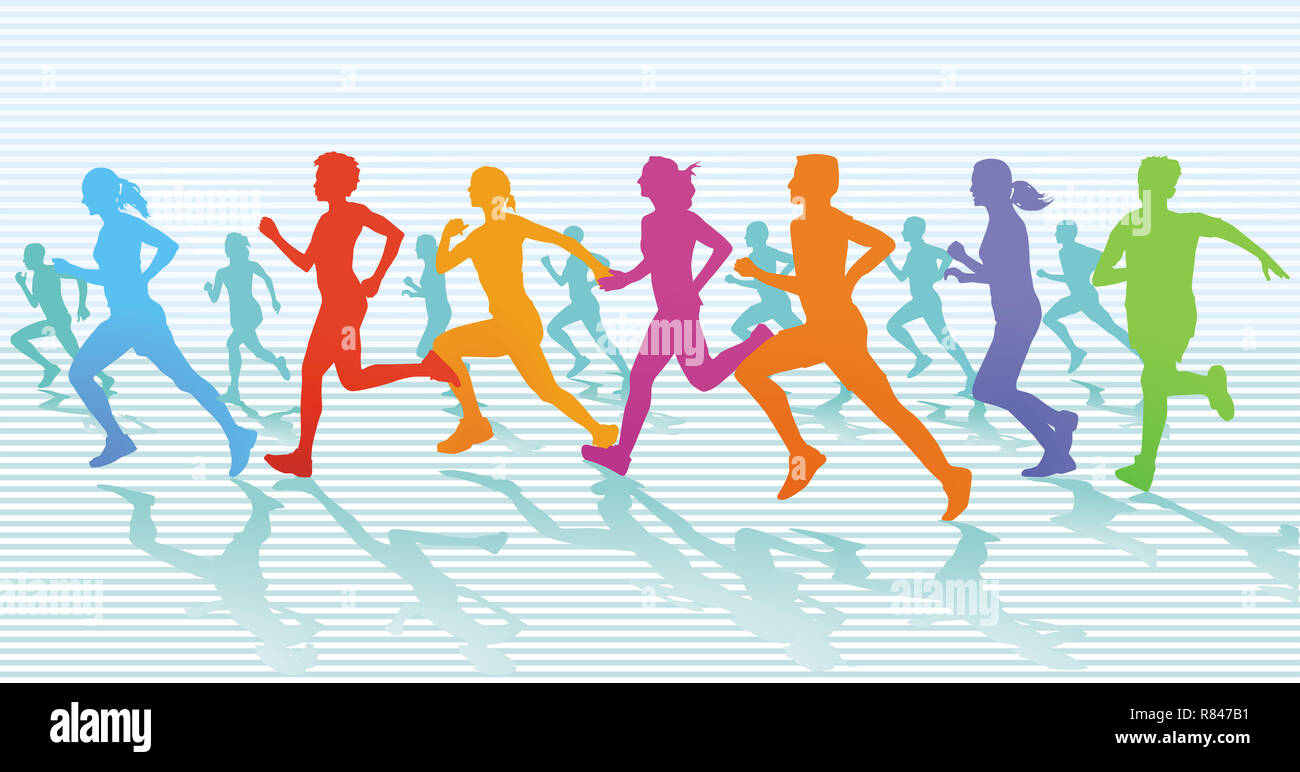 Running people doing sports Stock Photo - Alamy