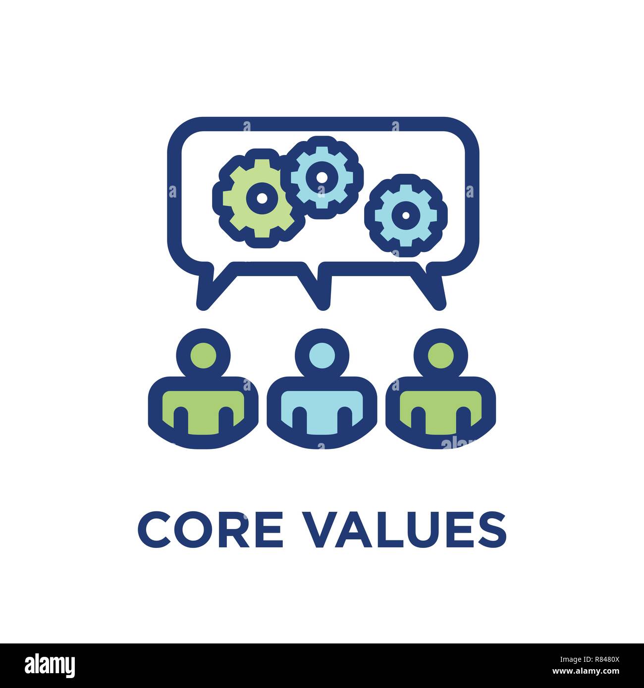 Core Values Outline - Line Icon Conveying Specific Purpose Stock Vector ...