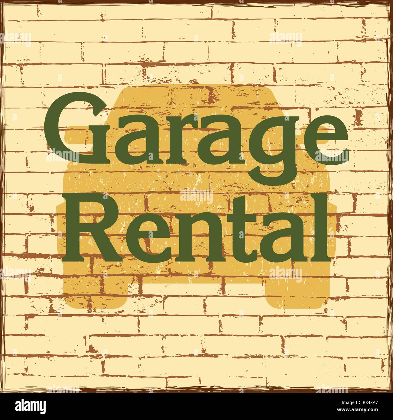 Garage rental Vector illustration T shirt design Stock Vector Image ...