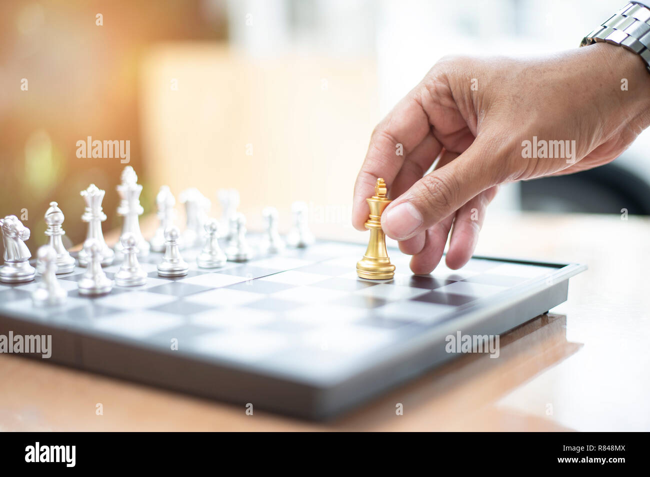 Chess business concept, leader teamwork and success Stock Photo - Alamy