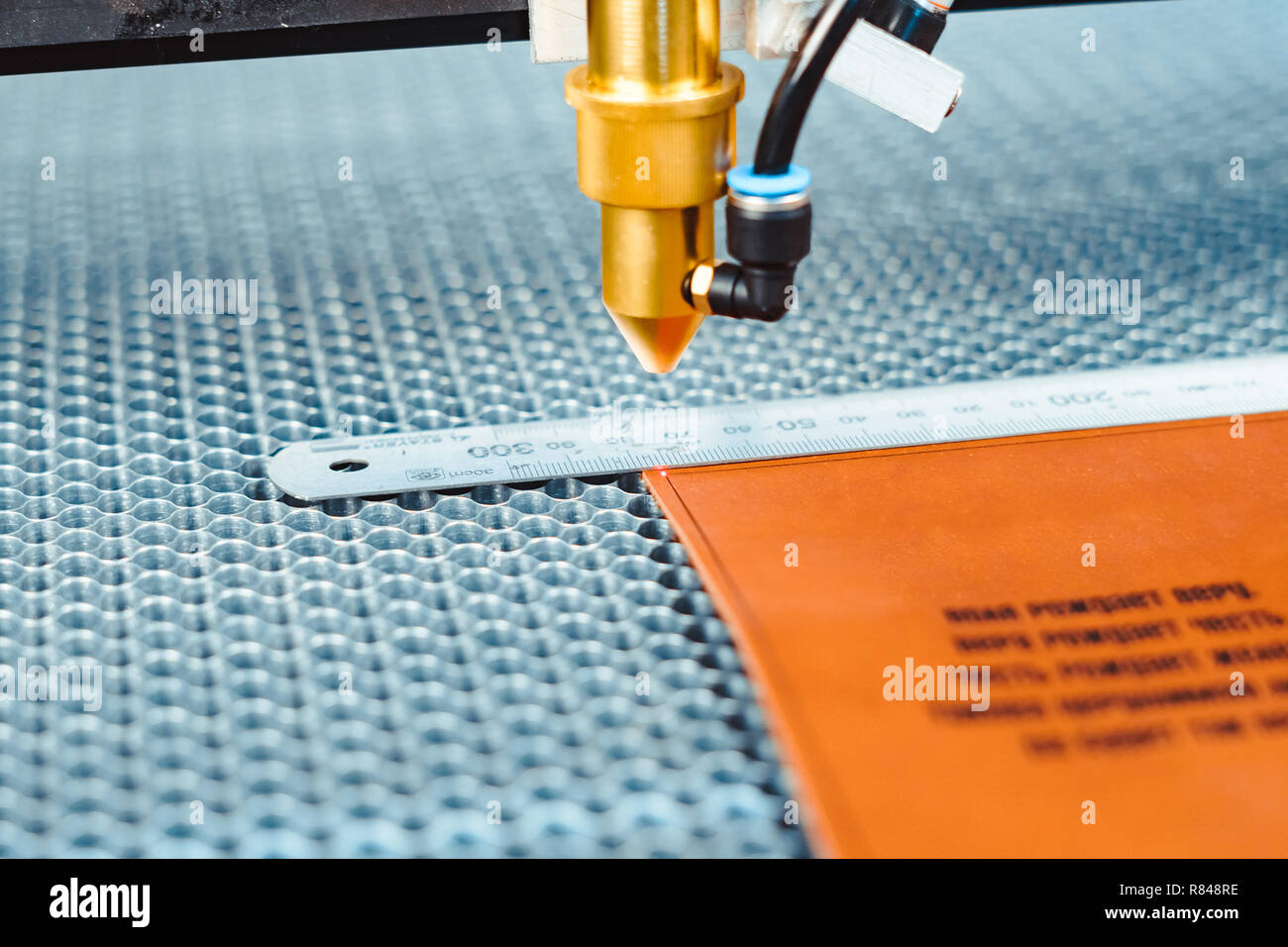 Very fine CNC leather cutting router machine Stock Photo - Alamy
