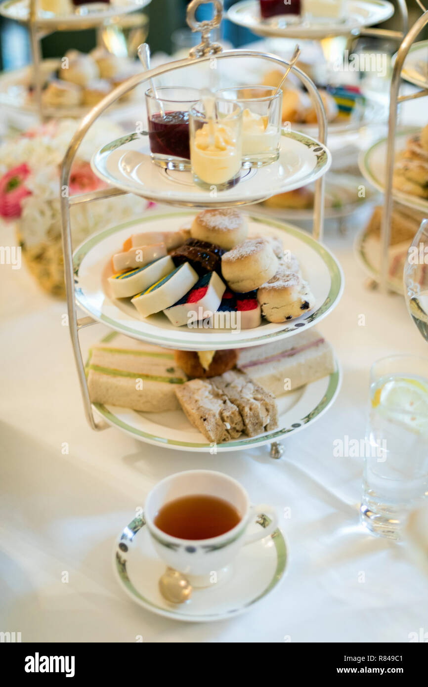 Ireland, Dublin, The Merrion Hotel high tea service Stock Photo - Alamy