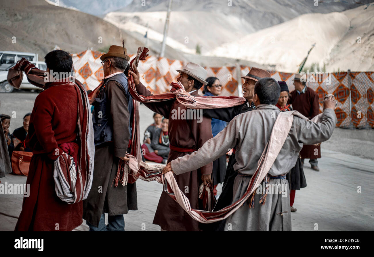 Traditional dress ladakhi men during hi-res stock photography and ...