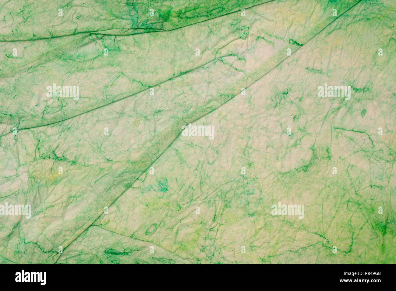 green color creased paper tissue texture background Stock Photo - Alamy