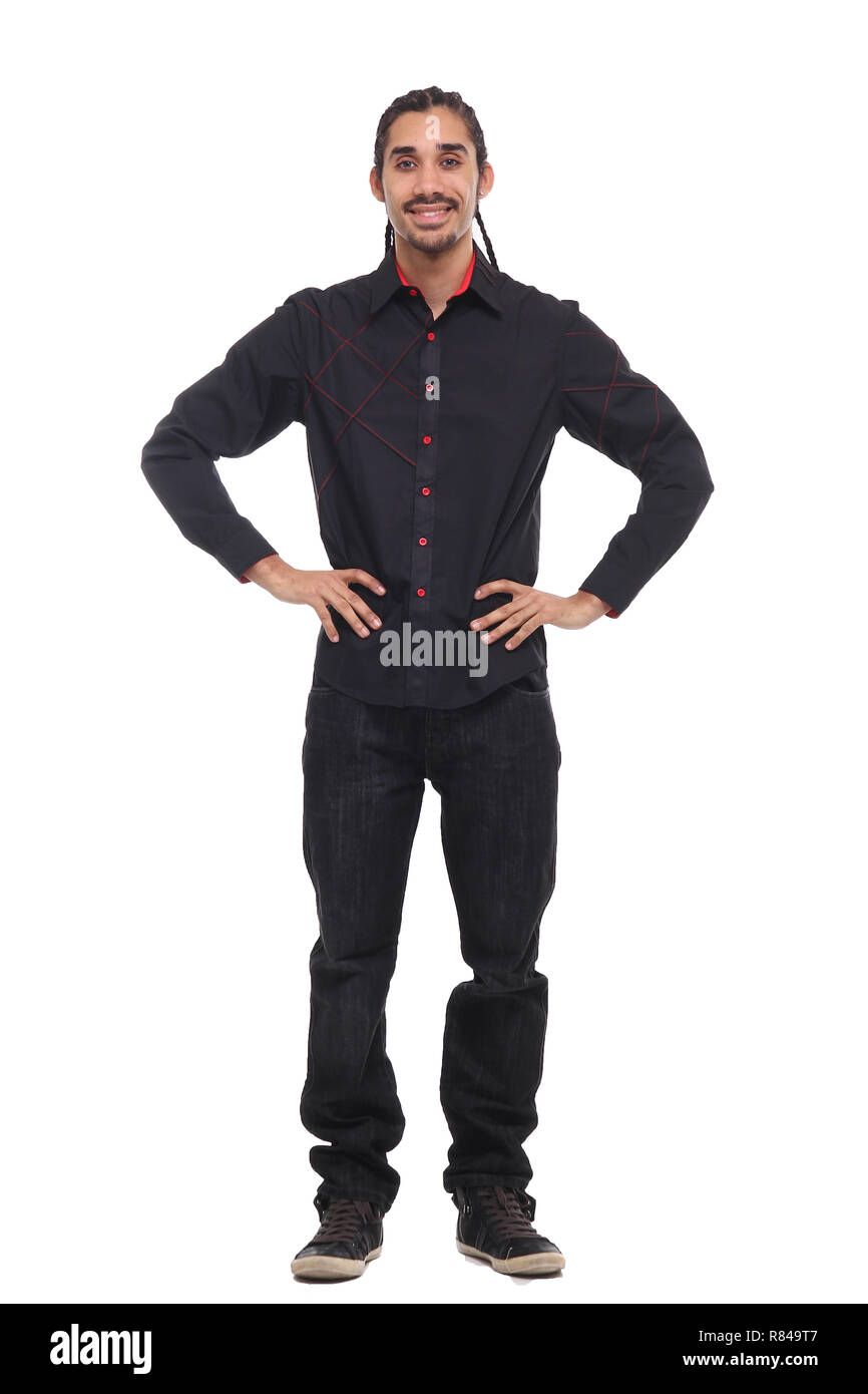 Beautiful man in front of a background Stock Photo - Alamy