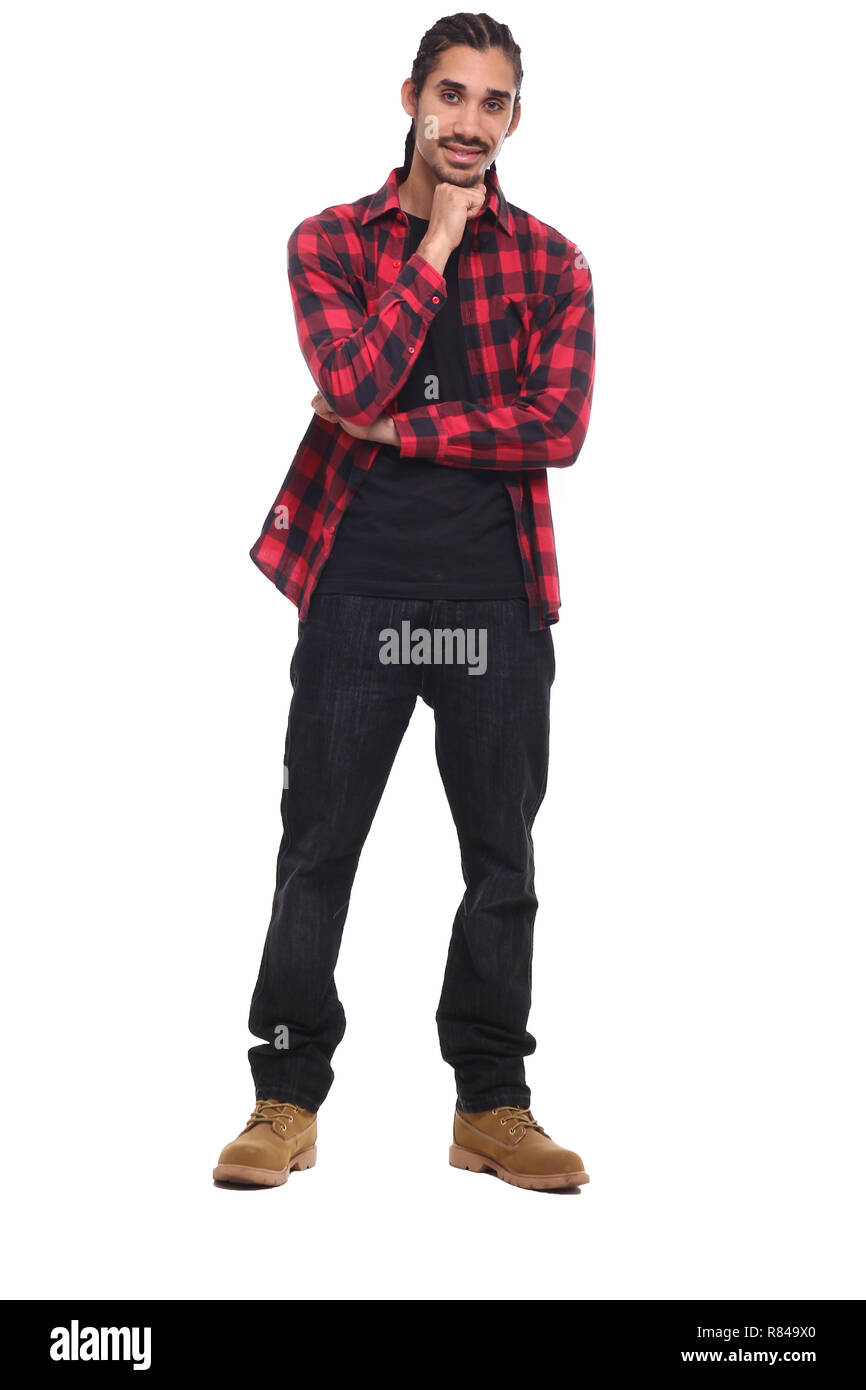 Beautiful man in front of a background Stock Photo - Alamy