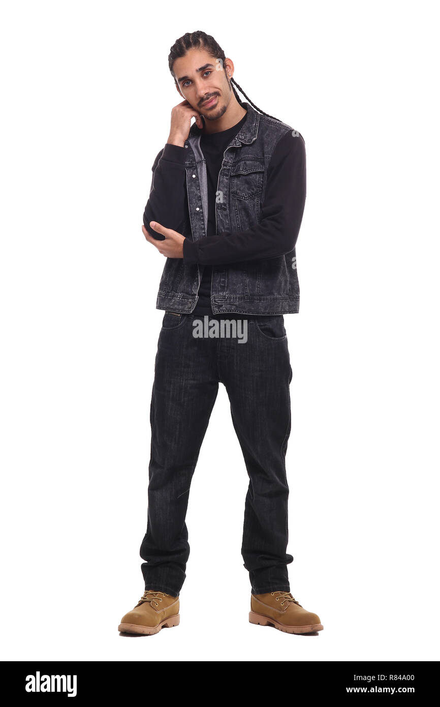 Beautiful man in front of a background Stock Photo - Alamy