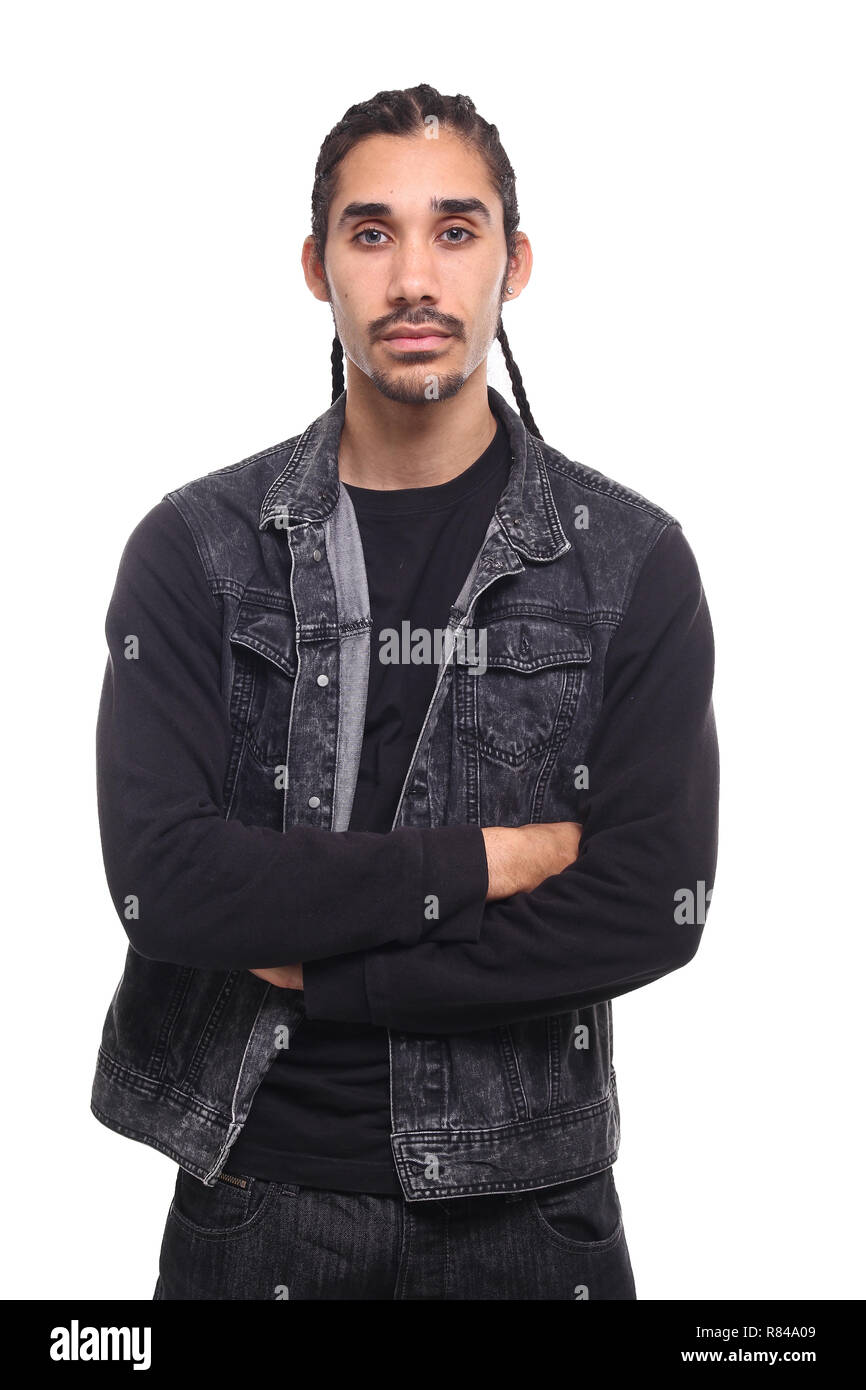 Beautiful man in front of a background Stock Photo - Alamy