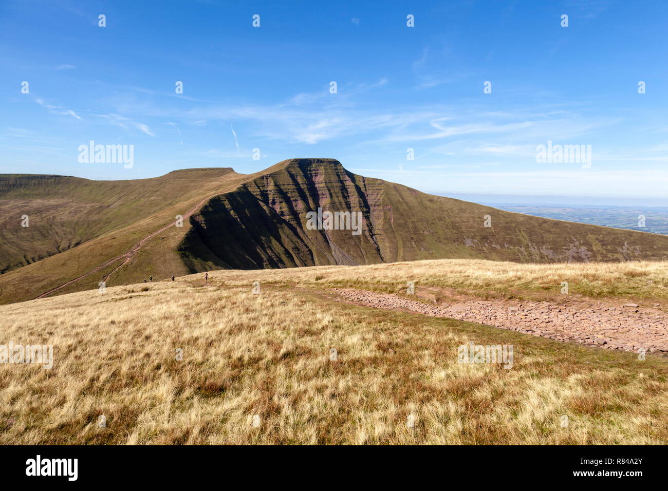 A view of Corn Du and Pen Y Fan, the highest peaks in the Brecon ...