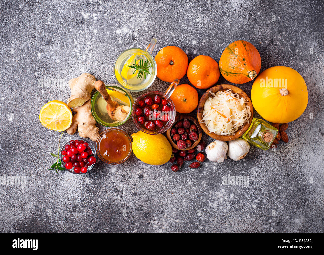 Healthy products for Immunity boosting Stock Photo - Alamy