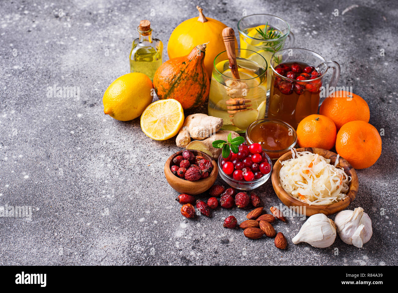 Healthy products for Immunity boosting Stock Photo - Alamy