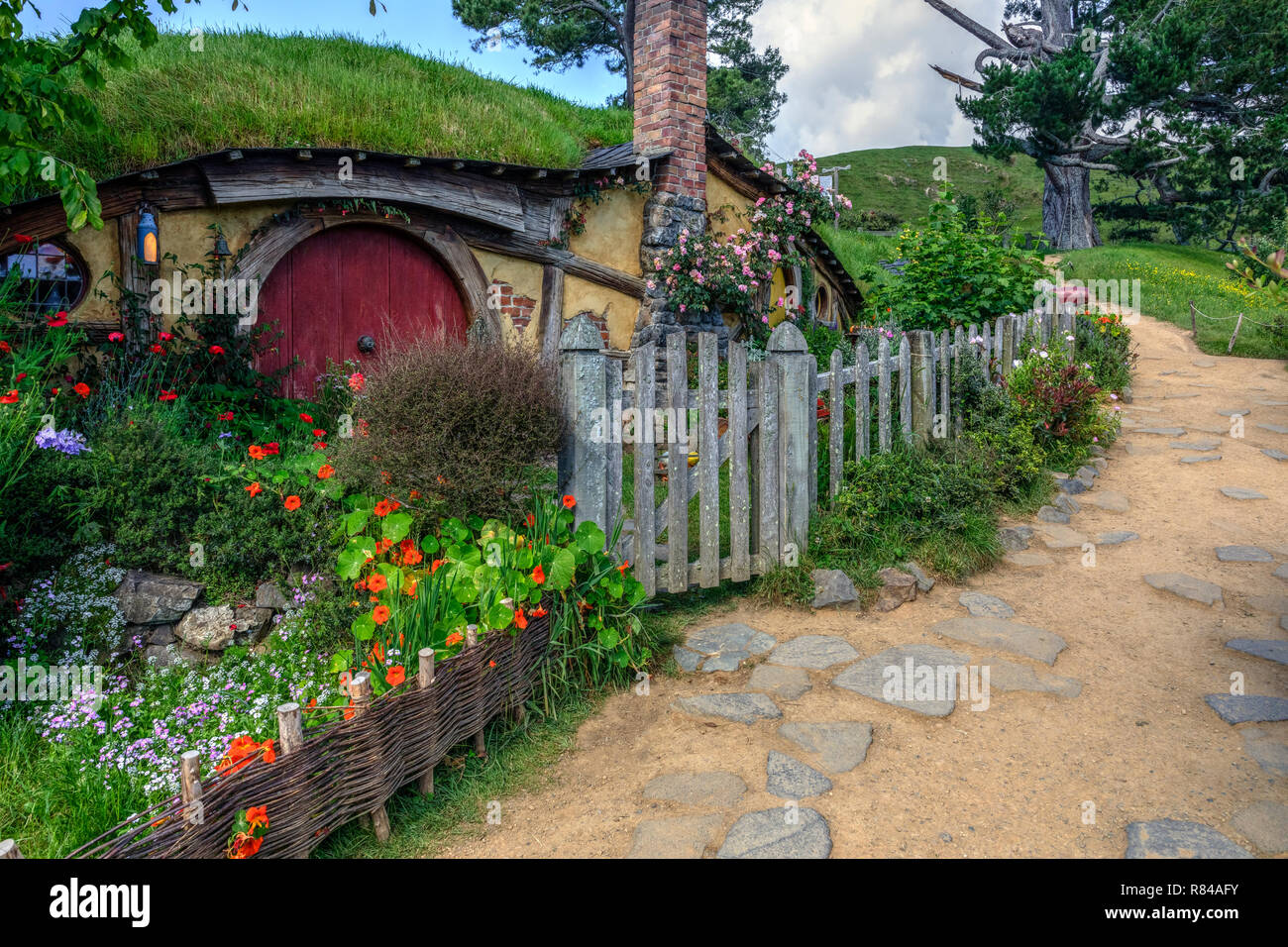 Hobbiton, Movie Set, Waikato, Matamata, New Zealand Stock Photo - Alamy