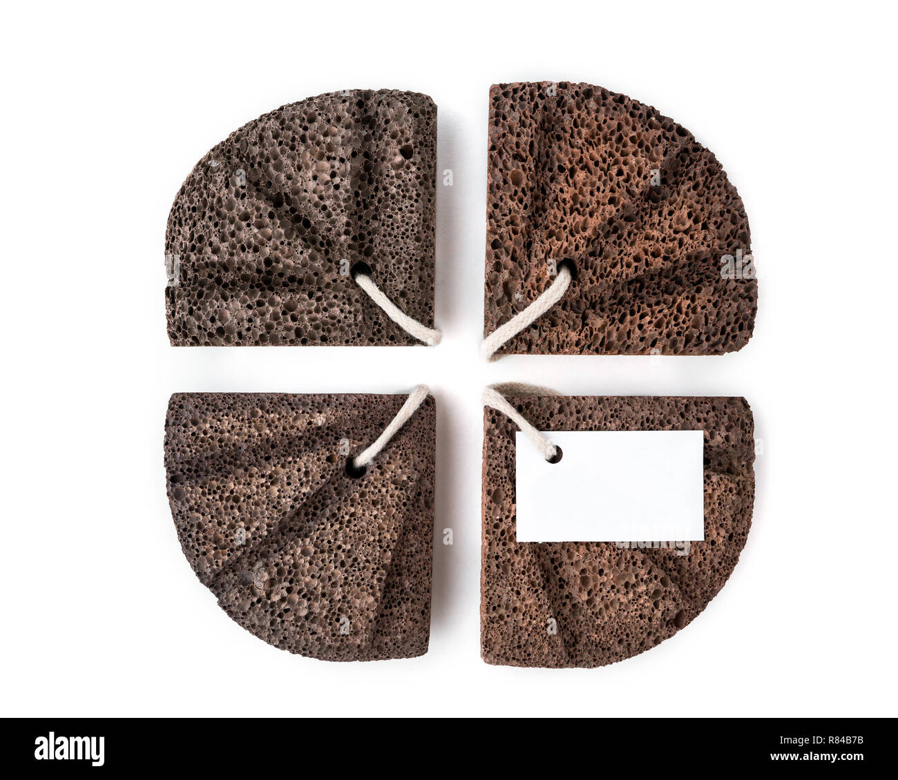 Volcanic lava foot pumices on the white background Stock Photo - Alamy