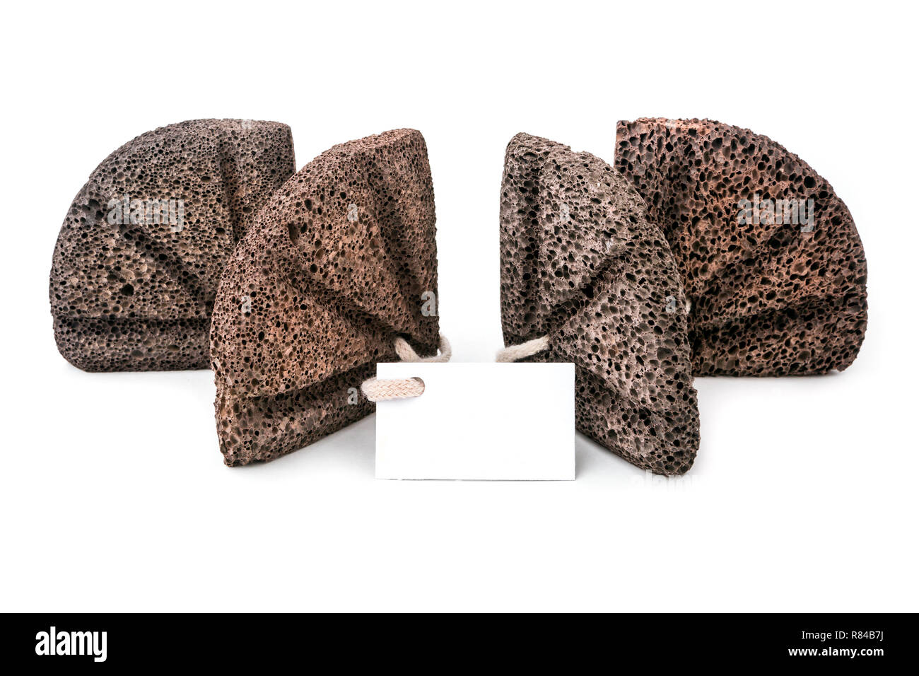 Volcanic lava foot pumices on the white background Stock Photo - Alamy