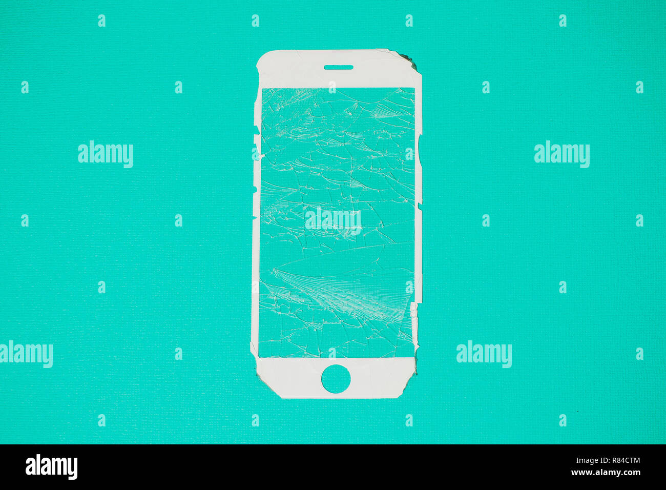 Modern mobile smartphone with broken screen color Stock Photo - Alamy