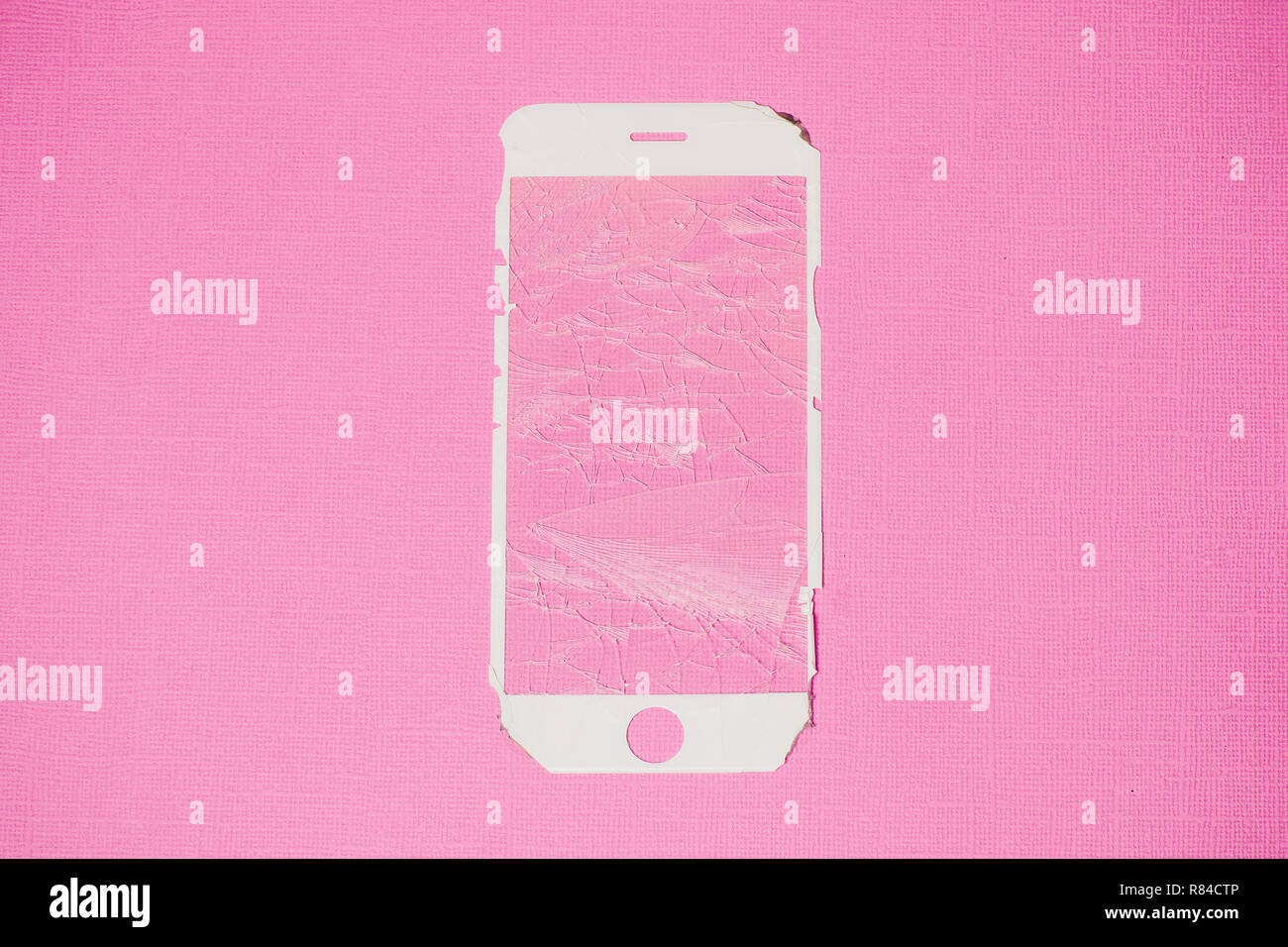 Modern mobile smartphone with broken screen color Stock Photo - Alamy