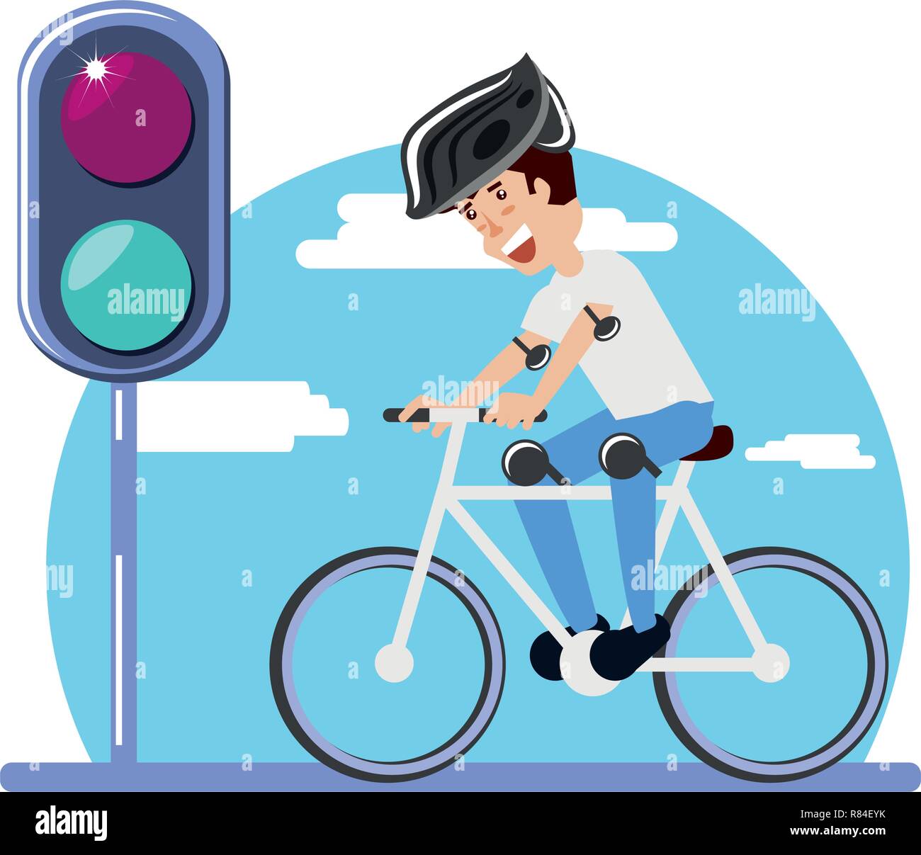 Cycling traffic light Stock Vector Images - Alamy