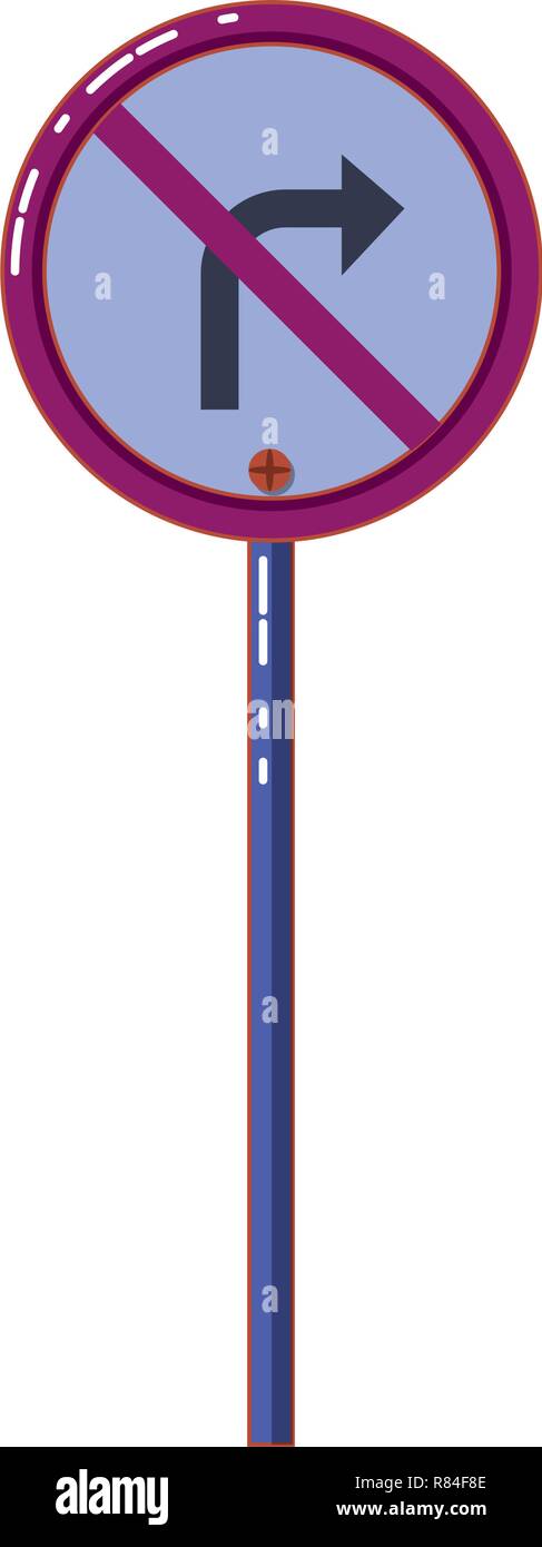 prohibited to turn traffic signal vector illustration design Stock ...