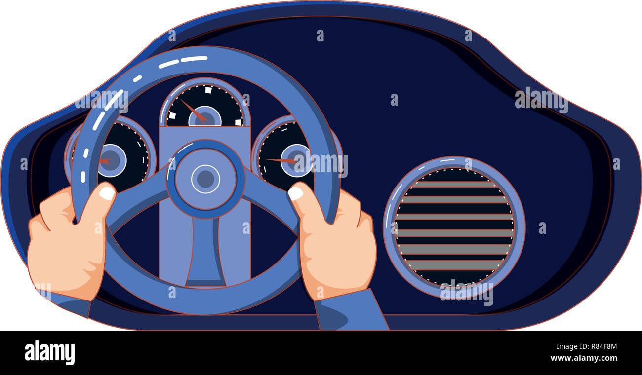 person driver car avatar character vector illustration design Stock ...