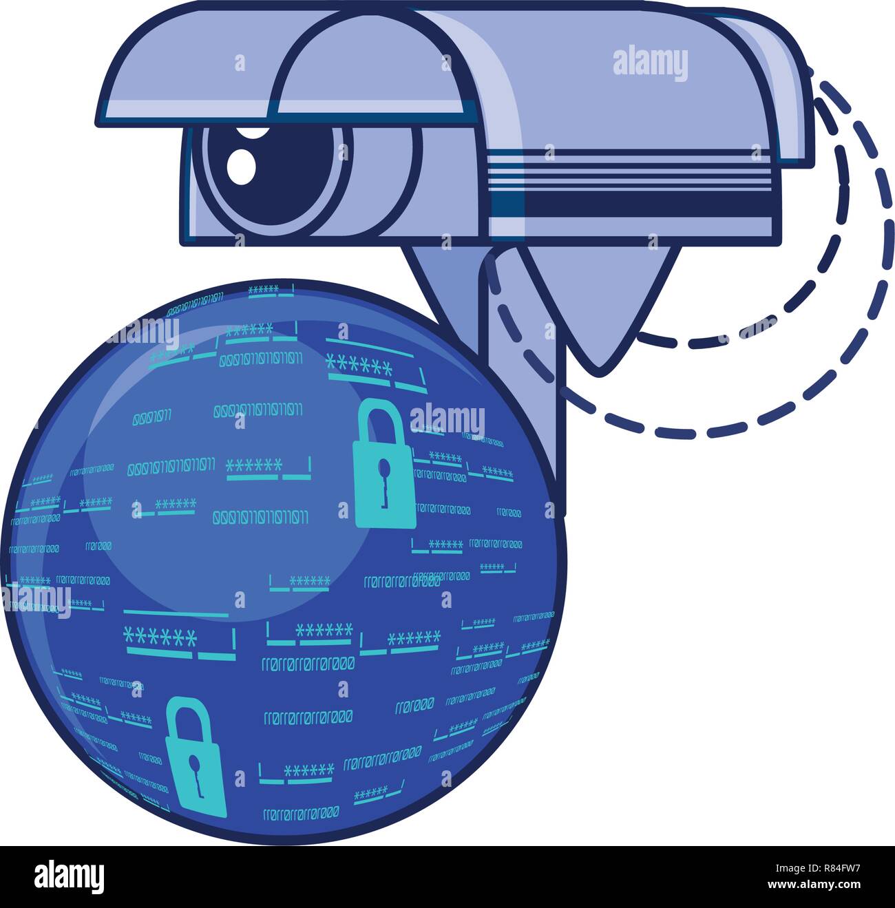 cctv camera with sphere browser vector illustration design Stock Vector ...