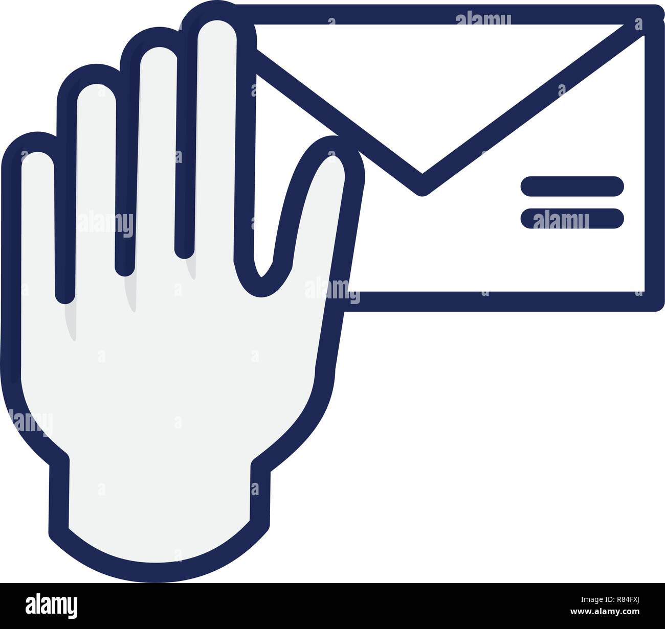 Envelope hand cursor icon hi-res stock photography and images - Alamy