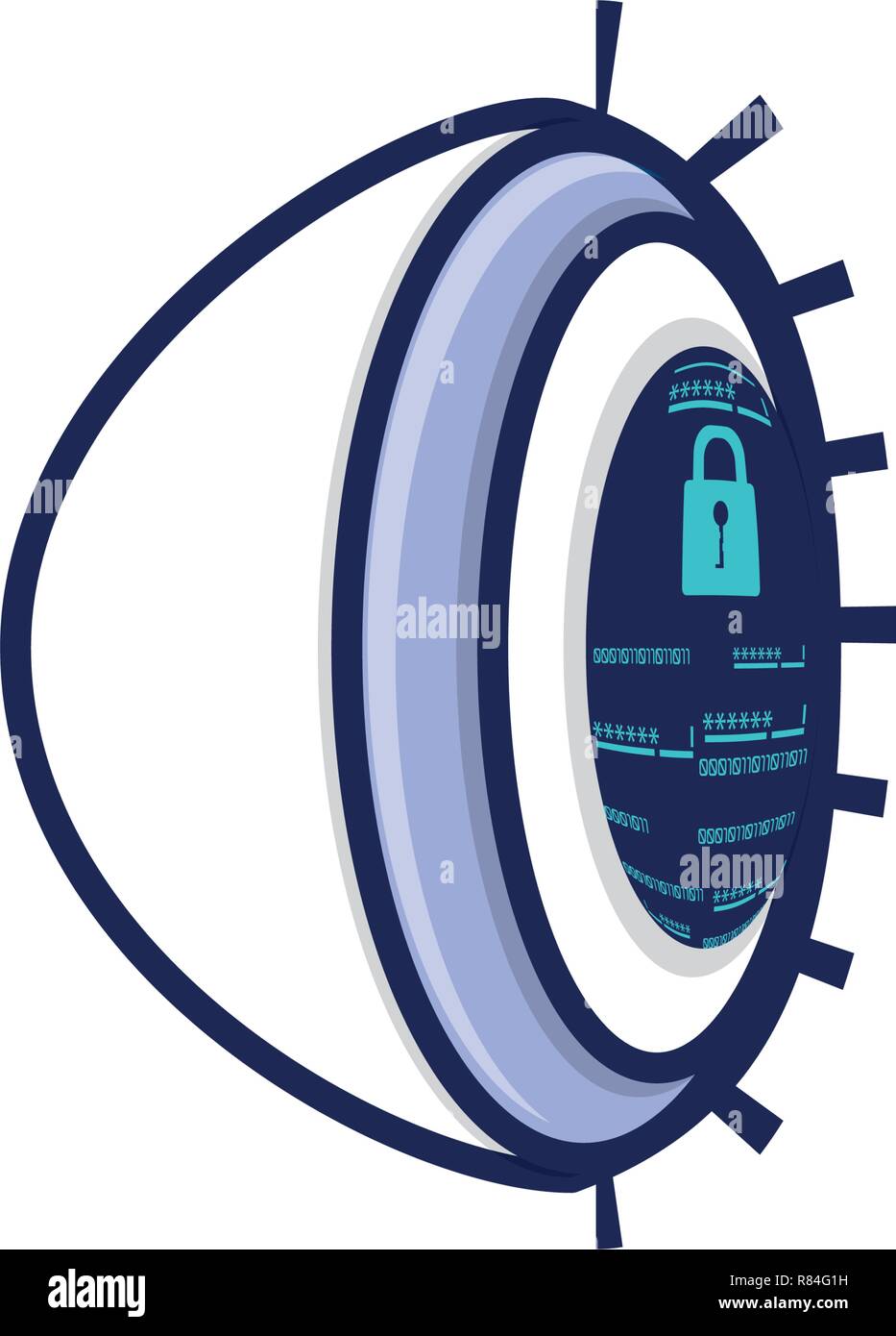 cyber security eye isolated icon vector illustration design Stock ...