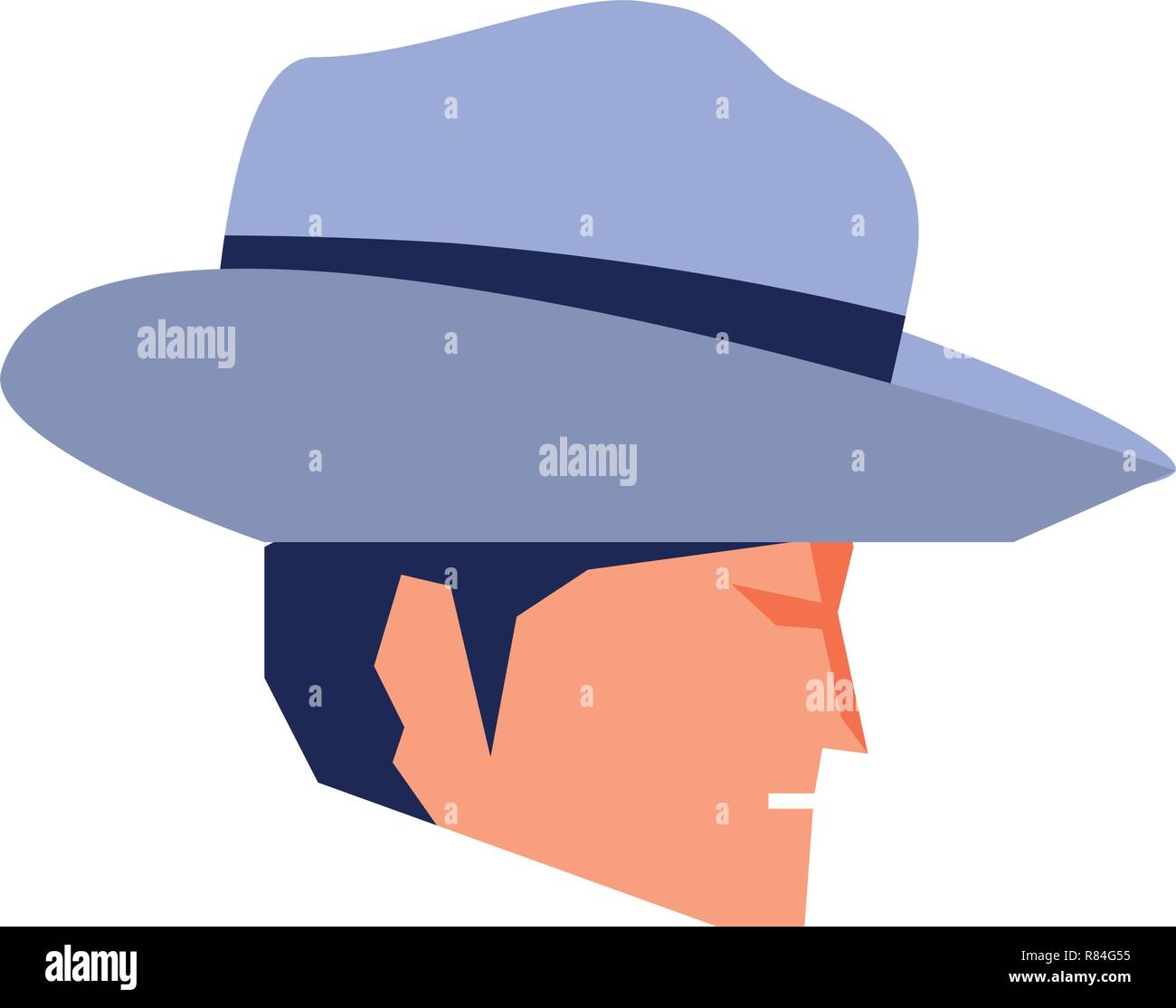 cyber security agent head vector illustration design Stock Vector Image ...