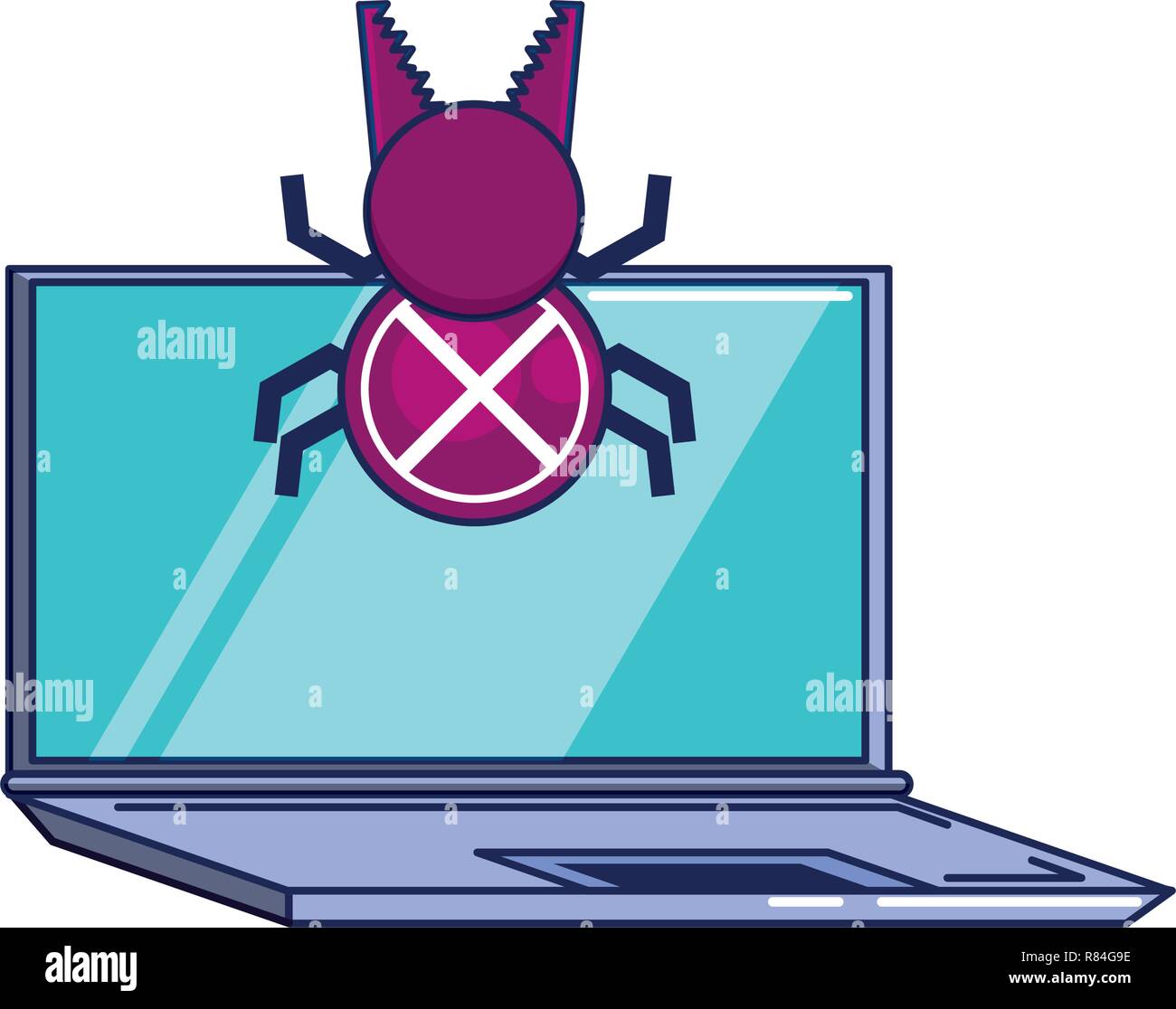 bug virus infection icon vector illustration design Stock Vector Image ...