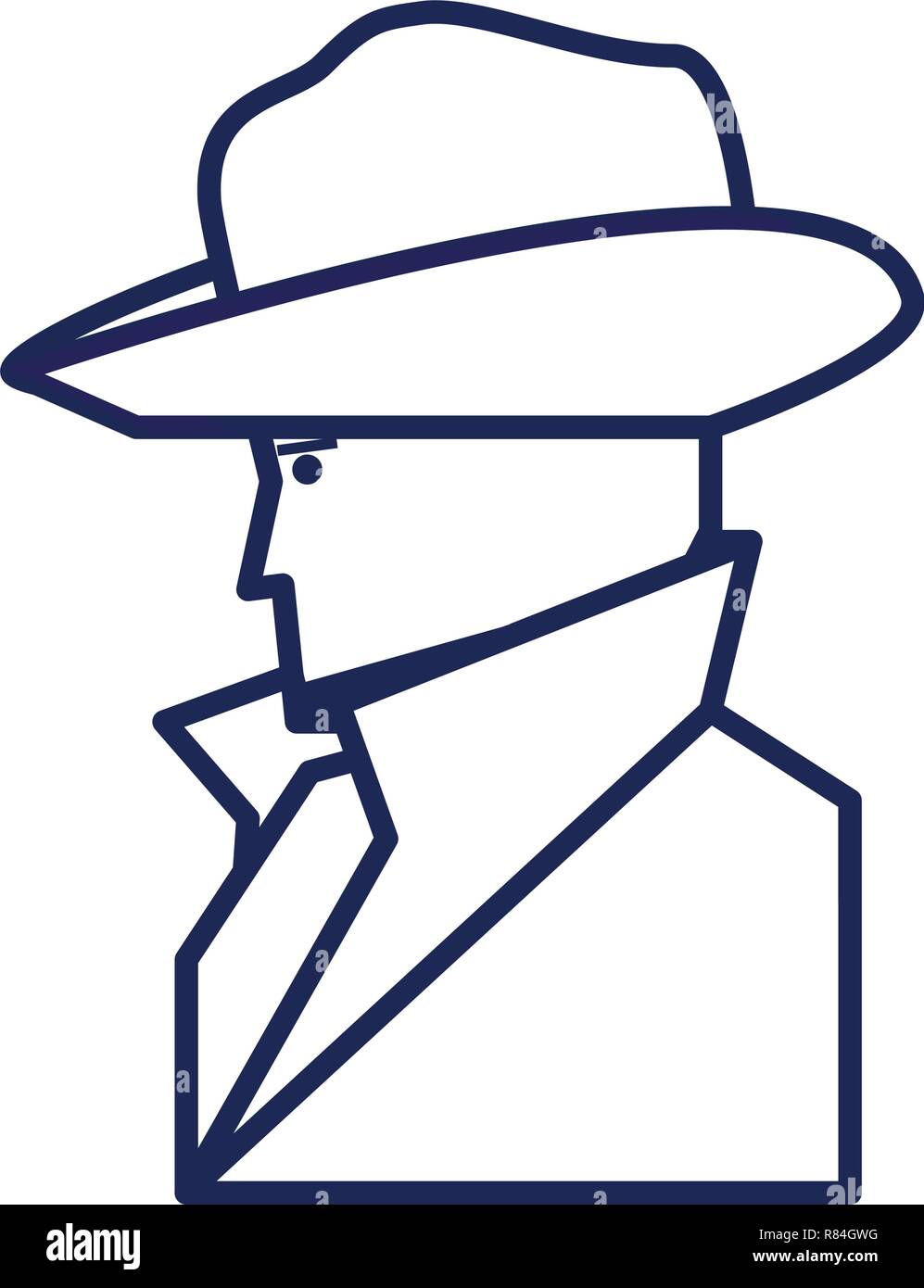 cyber security agent icon vector illustration design Stock Vector Image ...