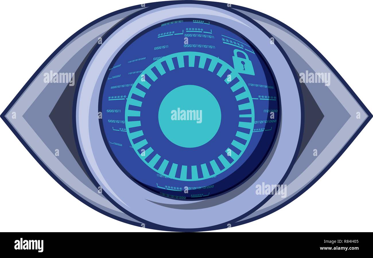 cyber security eye isolated icon vector illustration design Stock ...