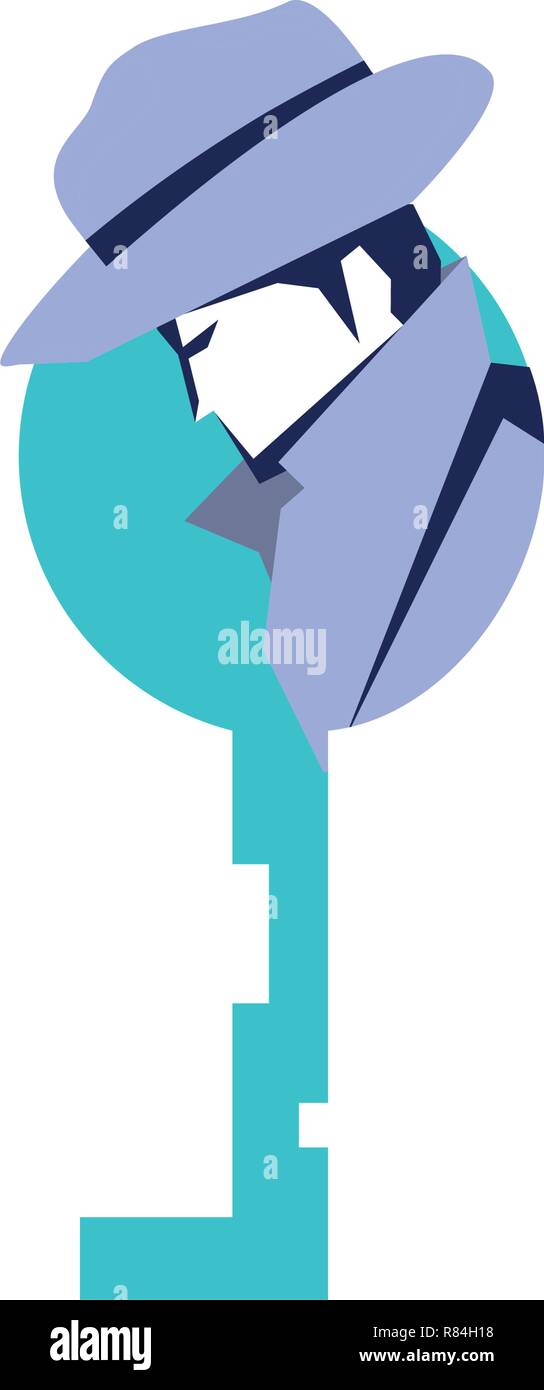 cyber security agent in key vector illustration design Stock Vector ...