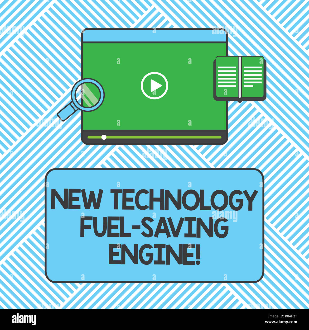 Handwriting text writing New Technology Fuel Saving Engine. Concept ...