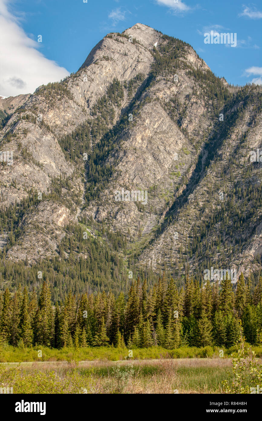 Banff National Park, Alberta, Canada. Mount Rundle outside Banff Stock ...