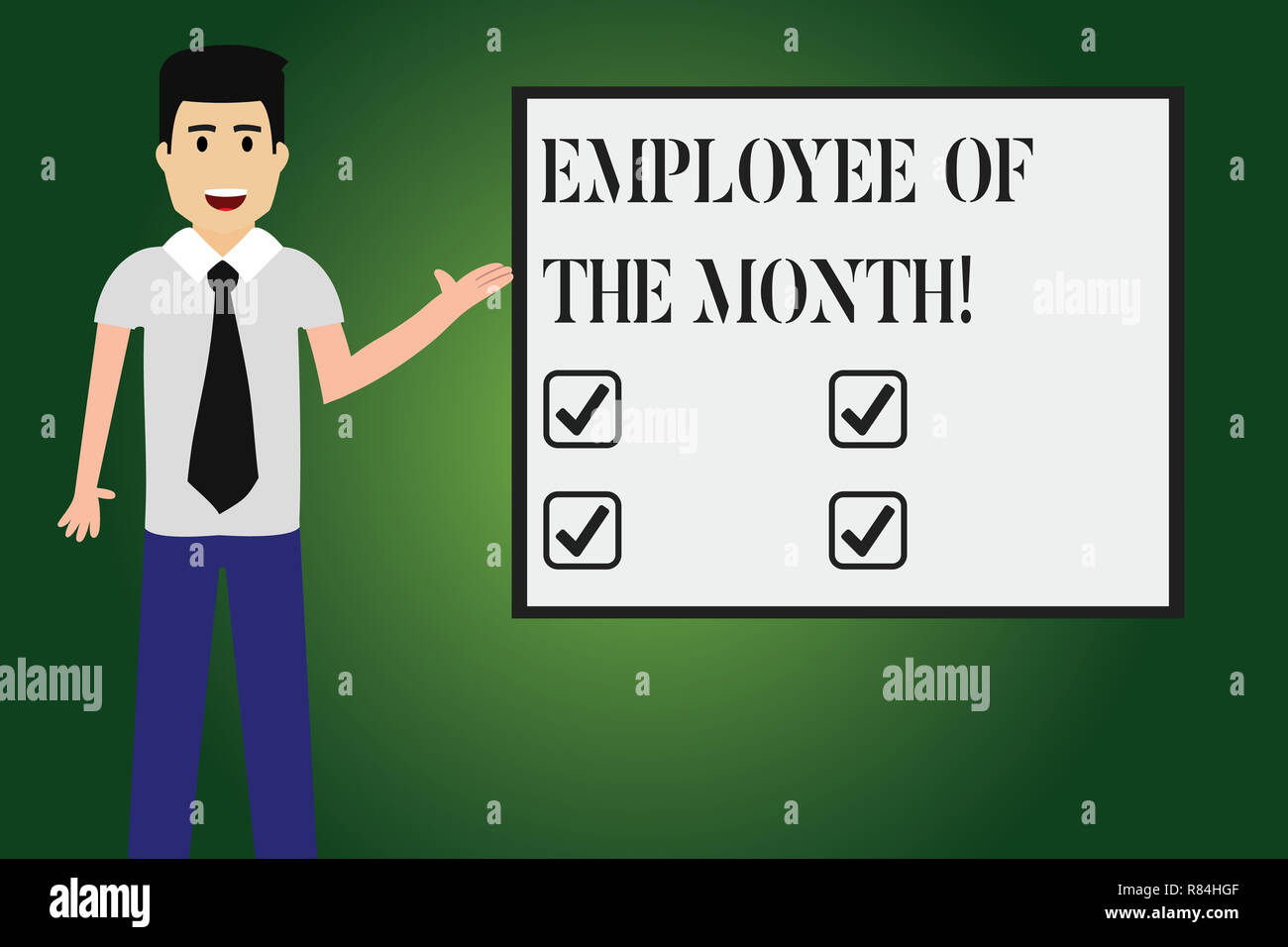 Conceptual hand writing showing Employee Of The Month. Business photo ...