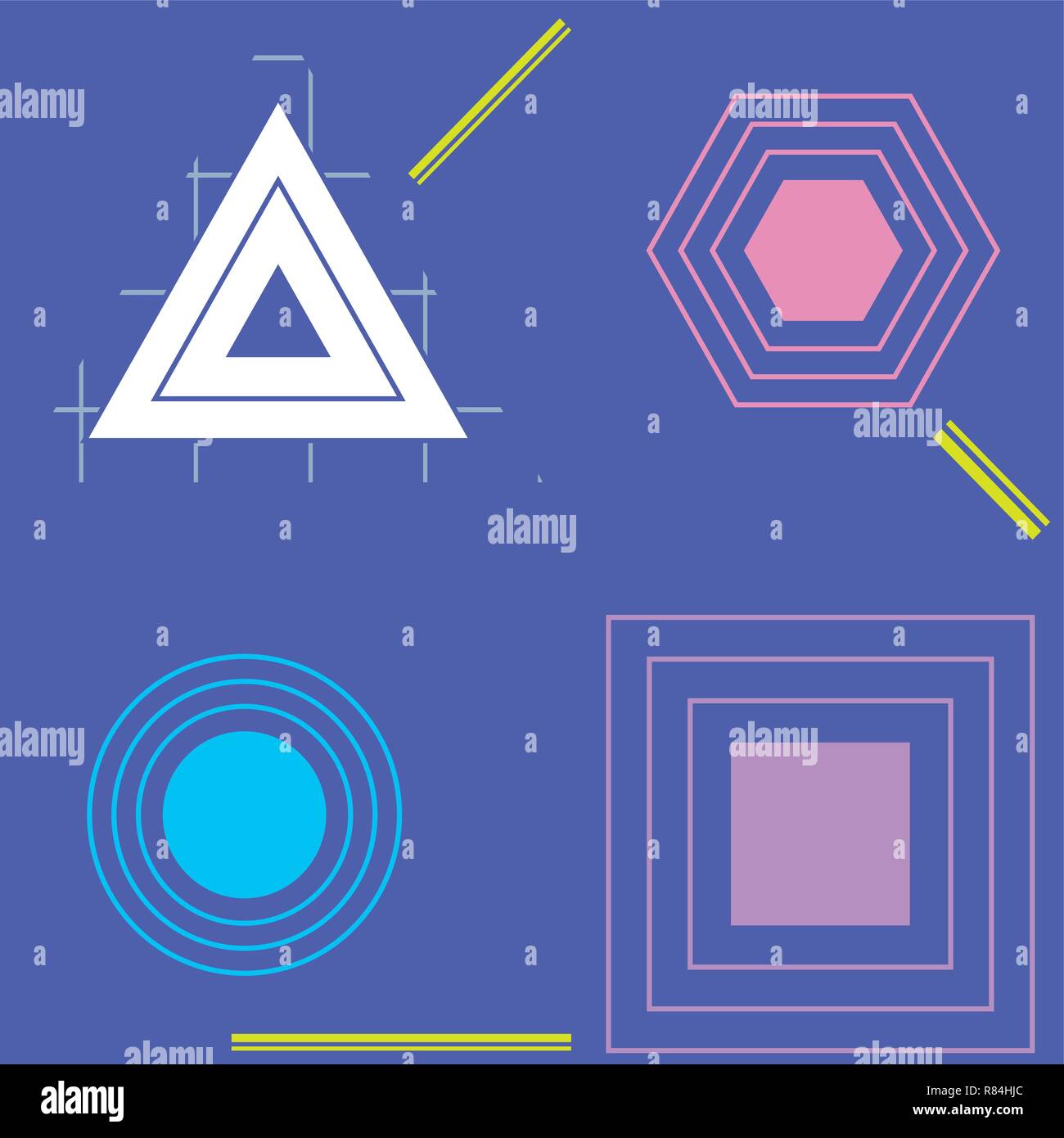 pattern of geometric figures vector illustration design Stock Vector ...