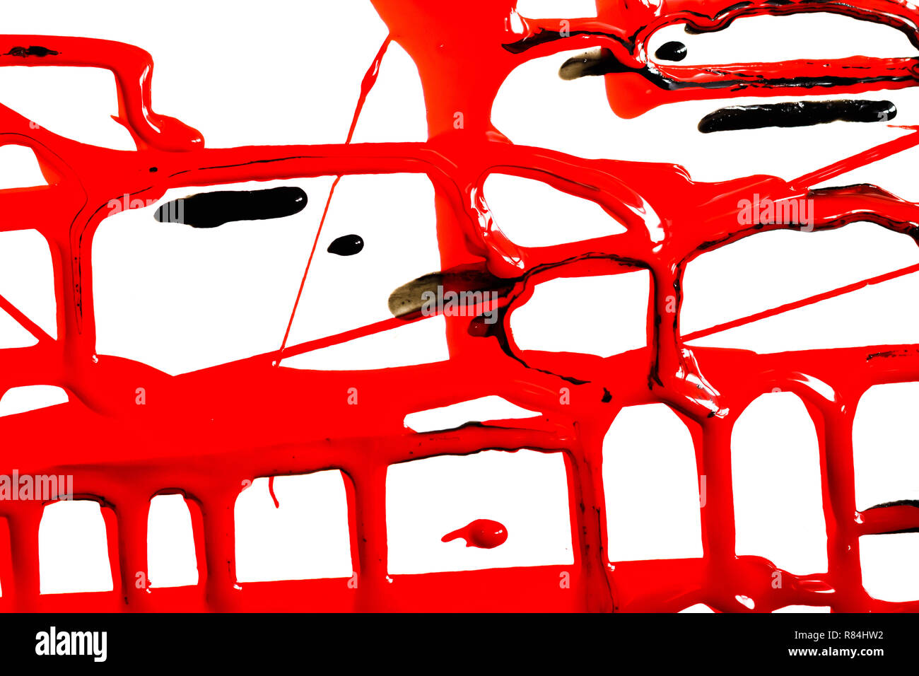 Flows of red paint Stock Photo - Alamy
