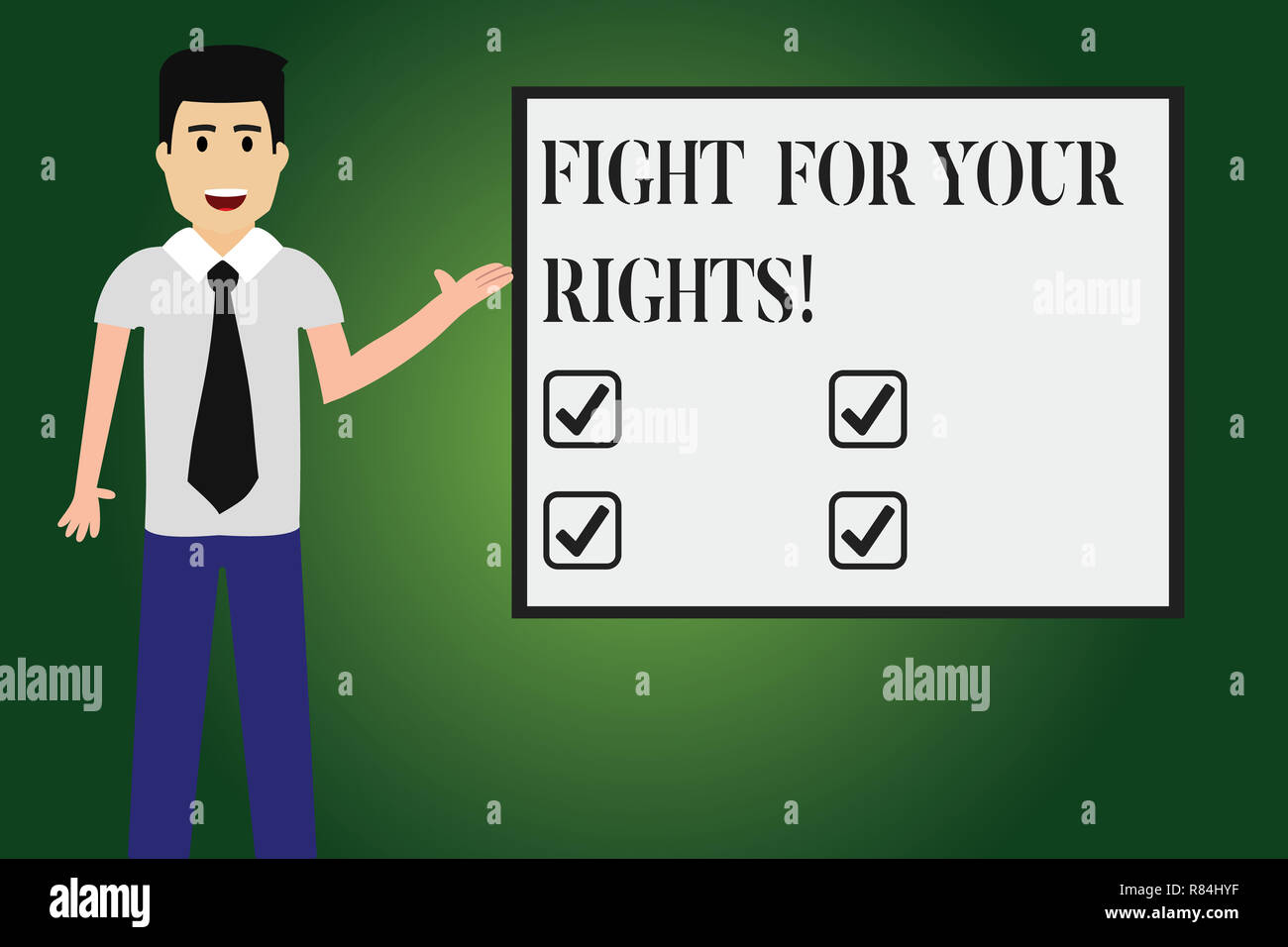 Conceptual hand writing showing Fight For Your Rights. Business photo ...