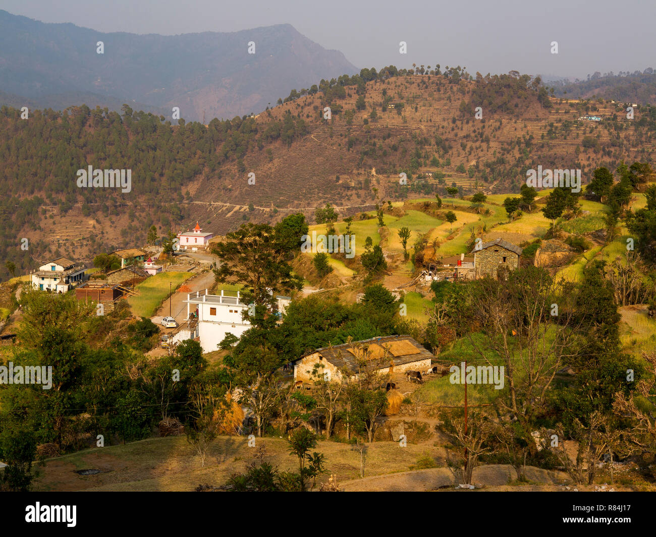Kala Agar Village on Kumaon Hills, Uttarakhand, India Stock Photo - Alamy
