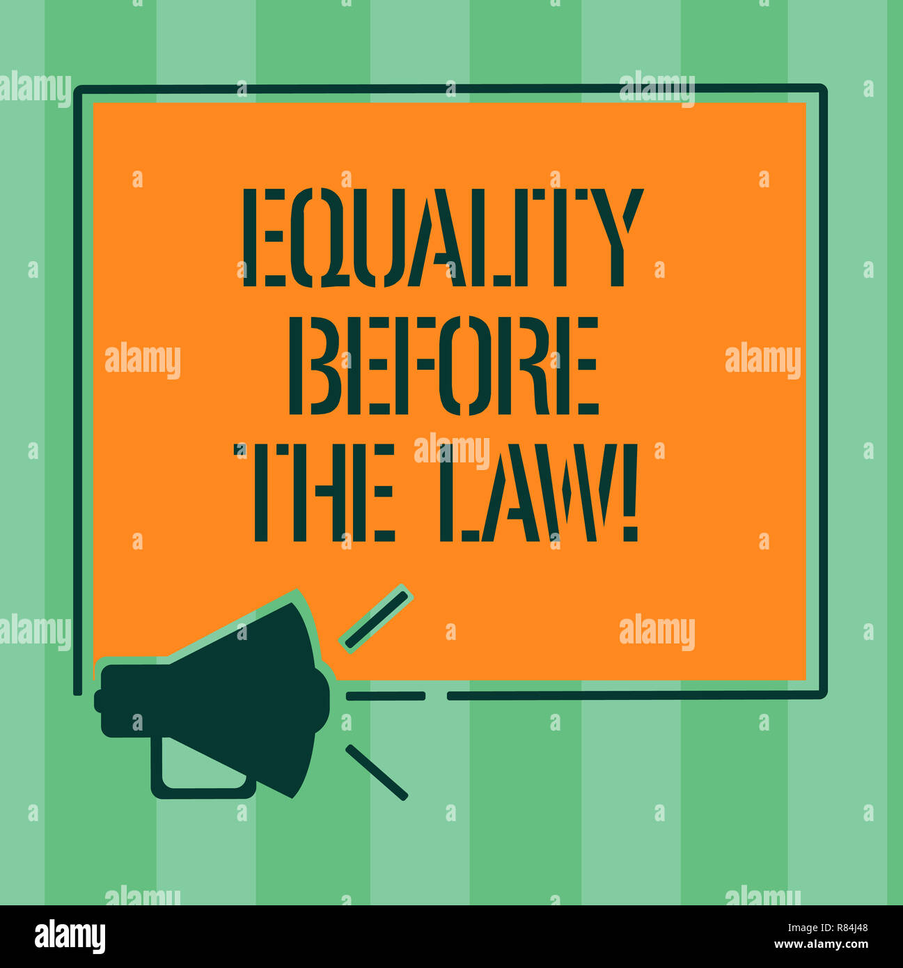 Handwriting text Equality Before The Law. Concept meaning Justice ...