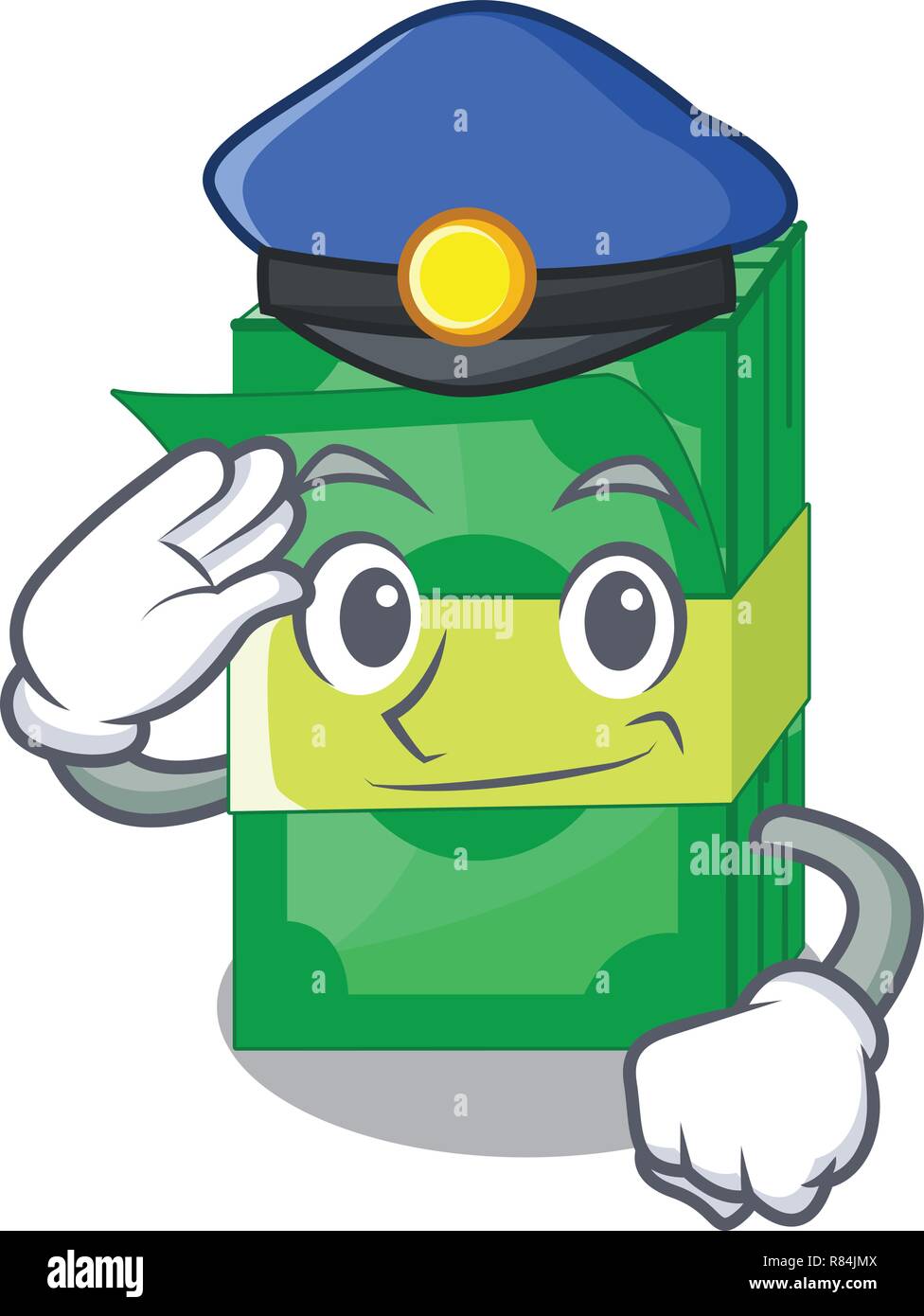 Police stack money shape cartoon on table Stock Vector Image & Art - Alamy