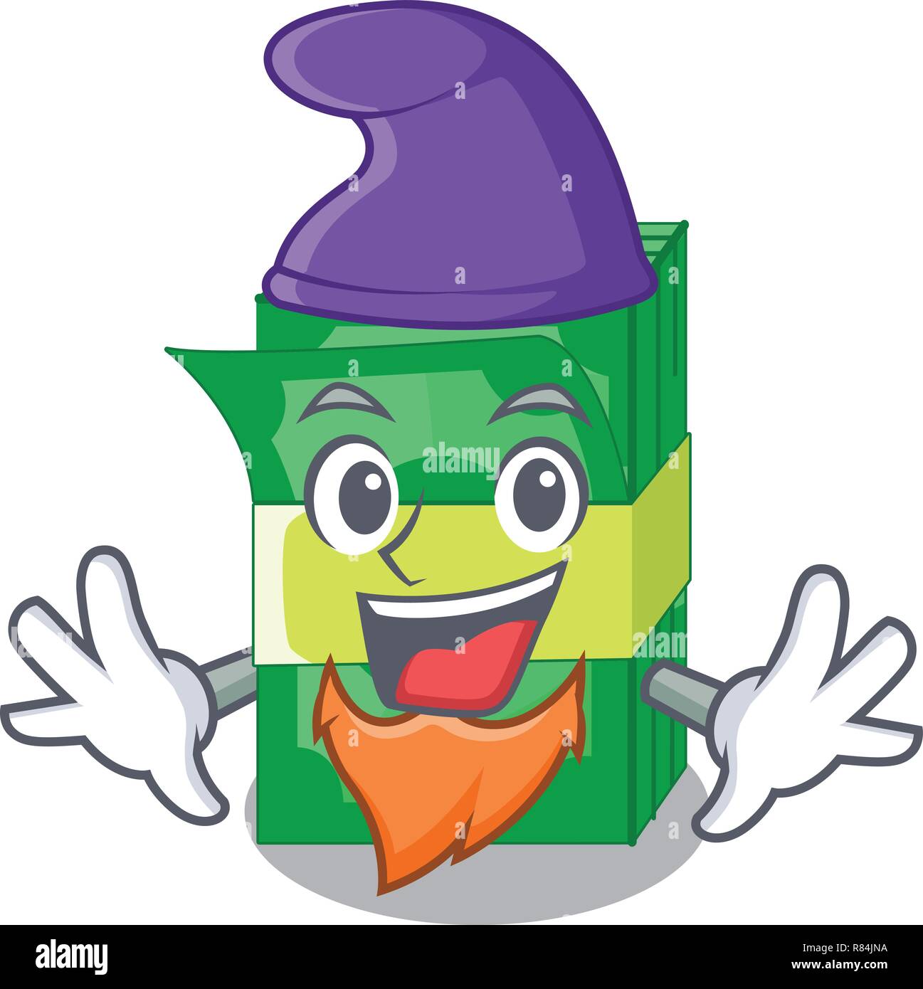 Elf stack money shape cartoon on table Stock Vector Image & Art - Alamy