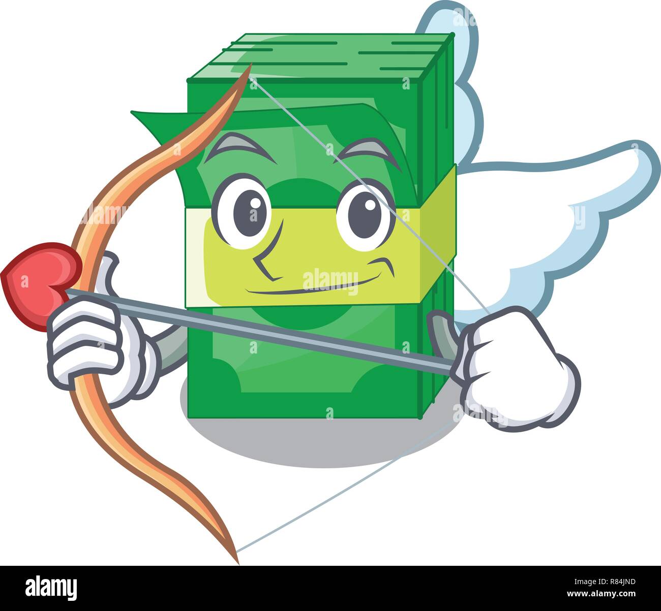 Cupid stack money shape cartoon on table Stock Vector Image & Art - Alamy