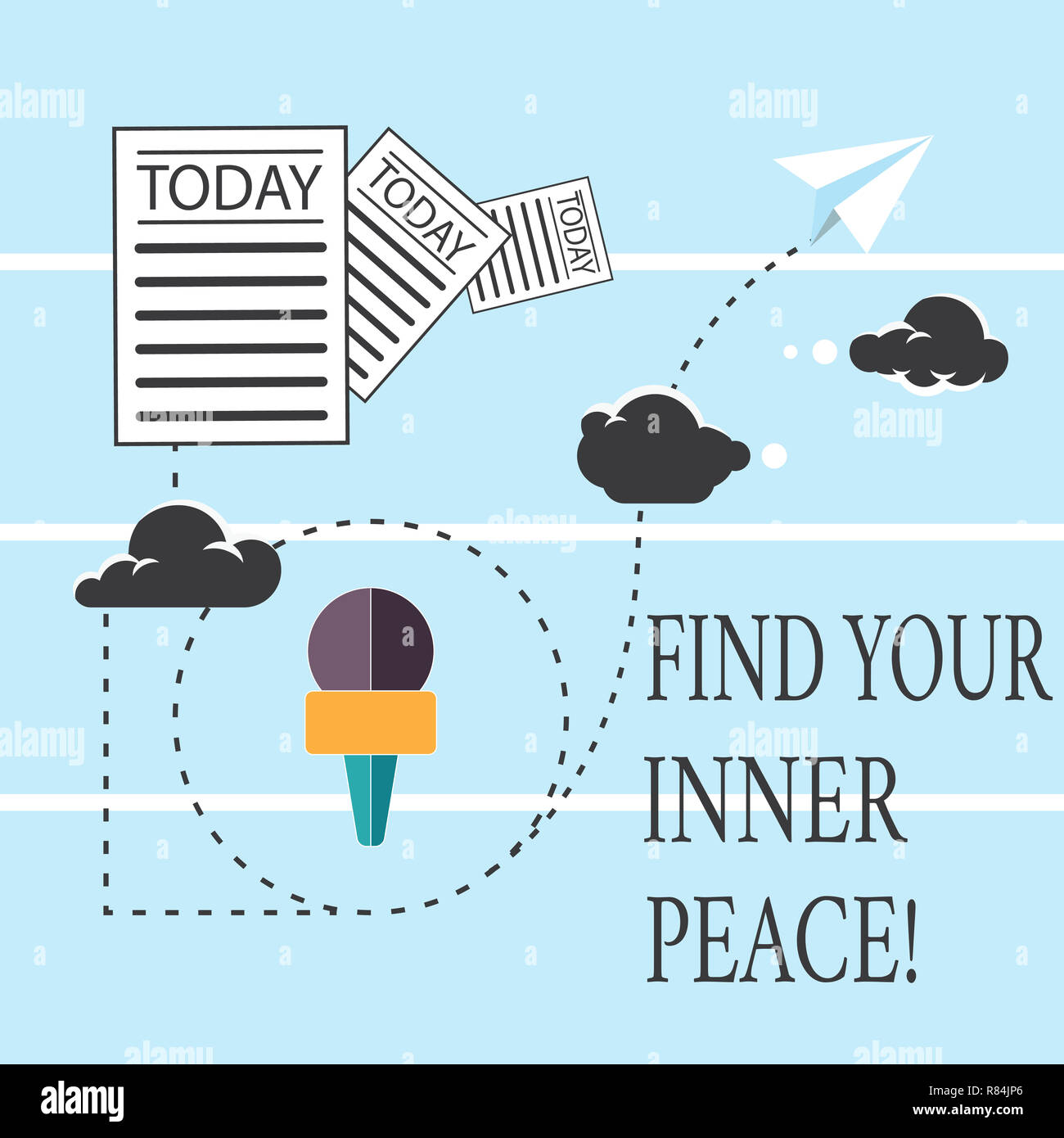 Text sign showing Find Your Inner Peace. Conceptual photo Peaceful ...