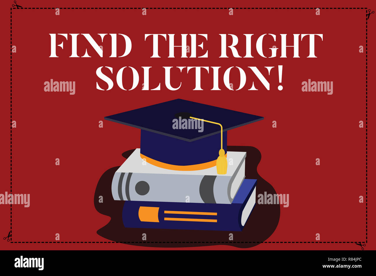 Text sign showing Find The Right Solution. Conceptual photo Search for ...