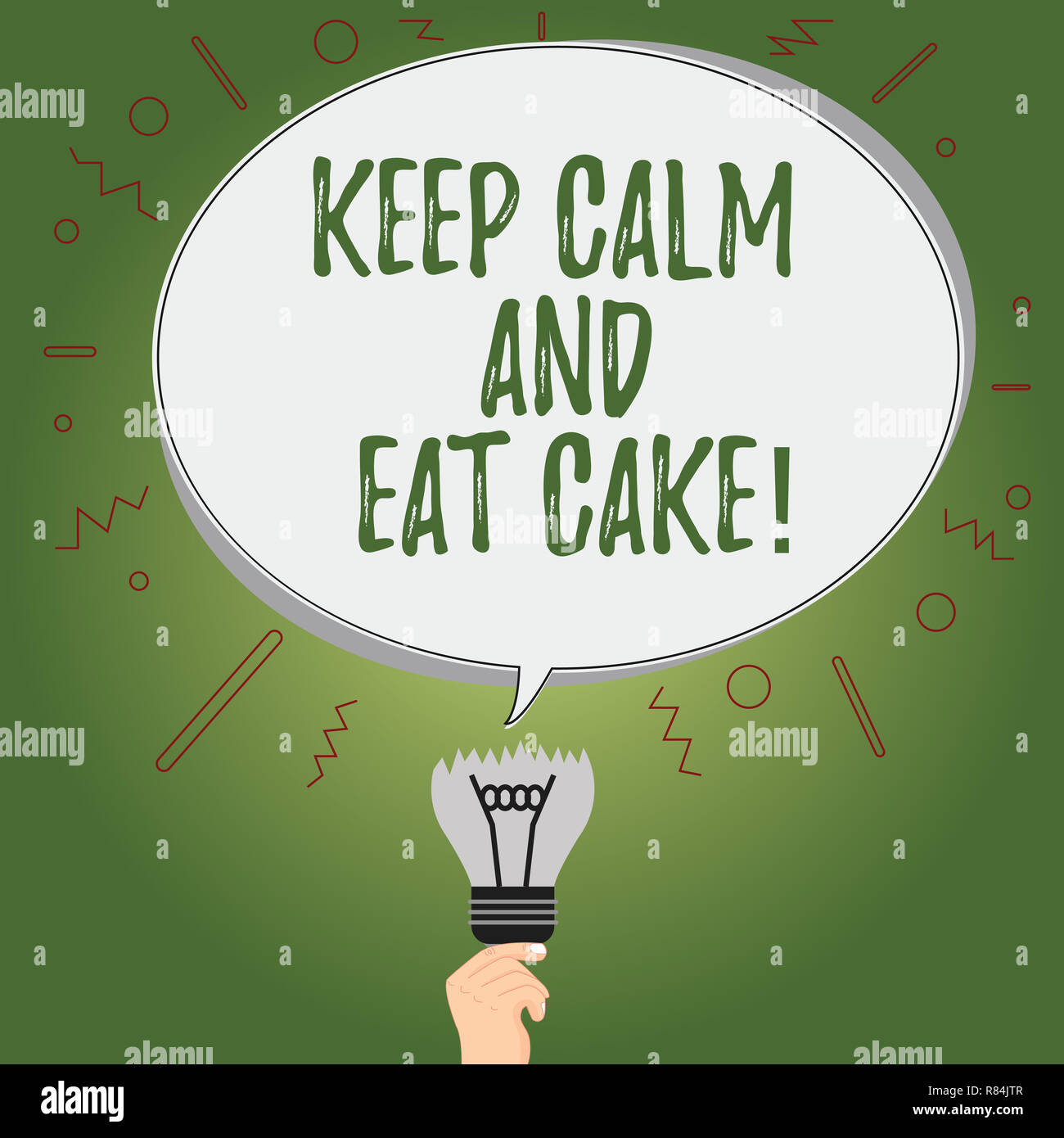 Writing note showing Keep Calm And Eat Cake. Business photo showcasing ...