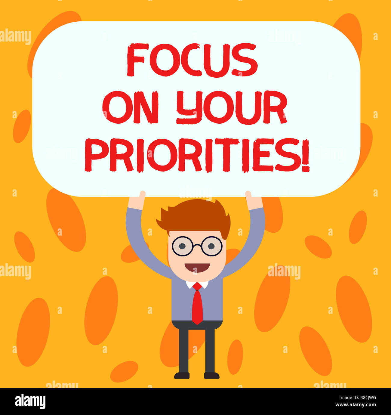 Text sign showing Focus On Your Priorities. Conceptual photo Make a ...