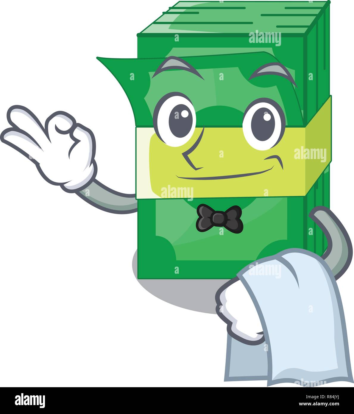 Bank notes on tray Stock Vector Images - Alamy