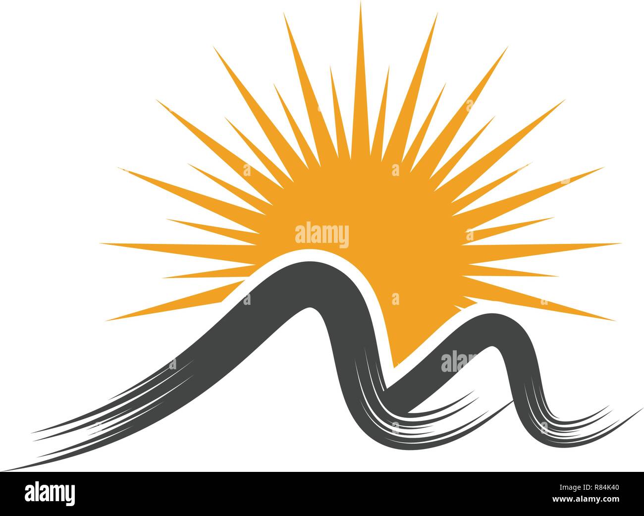 Mountain vector icon illustration design template Stock Vector Image ...